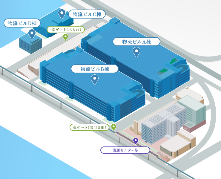 構内マップ｜TRC 東京流通センター